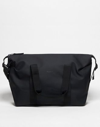 Rains 14220 - Wasserfester kleiner Unisex-Weekender in Schwarz
