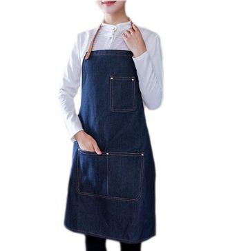A.Monamour Sch&uuml;rzen Kochsch&uuml;rzen K&uuml;chensch&uuml;rzen Blue Denim Verstellbare Latzsch&uuml;rze Mit Taschen F&uuml;r Damen Herren Unisex F&uuml;r Die K&uuml;che Kochen Grillen Basteln Gart