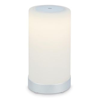 Briloner LED Tischlampe kabellos mit Touch, dimmbar in Stufen, Glasschirm, Nachttischlampe, Leselampe, LED Lampe, Campinglampe, Tischleuchte, Akkulampe, Outdoo