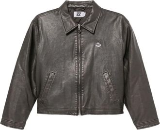 Izzue veste à plaque logo - Marron