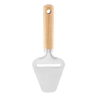 Ambition Käseschneider Natural 22 x 7,5 x 2,5 cm Käsehobel Käsemesser Cheese Slicer mit Holzgriff aus Stahl