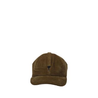 Ami ADC Cap Corduroy Velvet - Femme - Accessoires - Brun - Taille: ONE Size