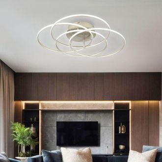 Globo Lighting Globo Lighting - Plafonnier lampe de salon éclairage anneaux aluminium réglable led d 51,5 cm