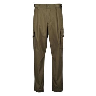 Moncler Homme, Pantalons, Vert, Taille: L Cotton Gabardine Pantalons