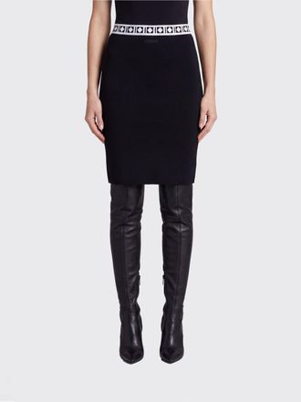 Versace Slim Fit Bleistift-Midirock mit hoher Taille und geometrischem Muster