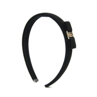 Ferragamo Accessoire pour cheveux en coton Pre-owned - Femme - Pre-owned - Noir - Taille: ONE Size