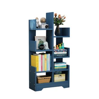 Generic Baumf&ouml;rmiges B&uuml;cherregal mit 7-9 Ebenen, B&uuml;cheraufbewahrung und Pr&auml;sentationsregal, hohes und schmales Eckb&uuml;cherregal, geeignet for Wohnzimmer und Hei