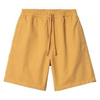 Carhartt Work in Progress Homme, Shorts, Jaune, Taille: XS Bermuda Jaune en Coton avec Logo