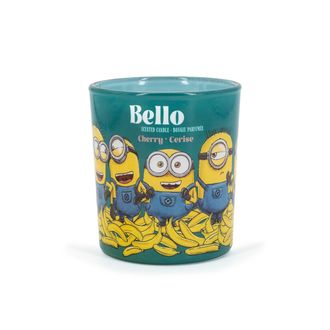 MINIONS Duftkerze Bello, Aromakerze, 110g, Paraffinwachs, fruchtig süß würzig, Raumduft, Gelb