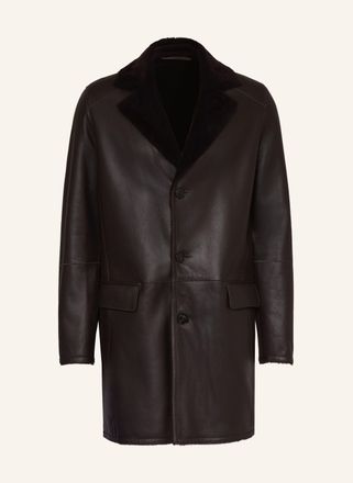 Manzoni24 Manzoni 24 Ledermantel braun