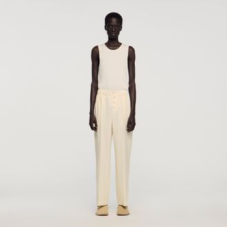 Sandro Pantalon fluide &eacute;lastiqu&eacute;