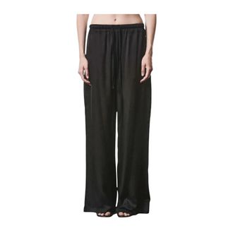 Thom Krom Hosen mit weitem Bein und Kordelzug - - Trousers - Damen - Schwarzk - M