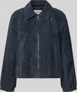 Max Mara Regular Fit Lederjacke mit Raglan&auml;rmeln Modell ZUPPA