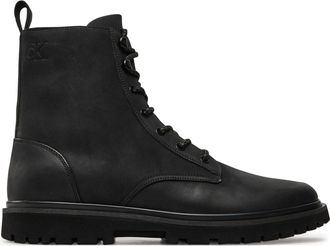 Calvin Klein Jeans Stiefel Calvin Klein Jeans Eva Boot Mid Laceup Rebellious YM0YM01071 Schwarz