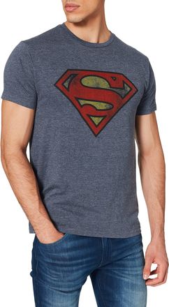 Superman Herren T-Shirt T-Shirt, blau, L