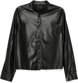 Team Wang Hemd mit ungesäumten Kanten - Schwarz