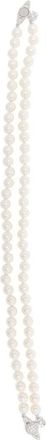 Vivienne Westwood Halskette - Double-Strand Pearl Necklace With Crystal Embellis - Gr. unisize - in Mehrfarbig - f&uuml;r Damen