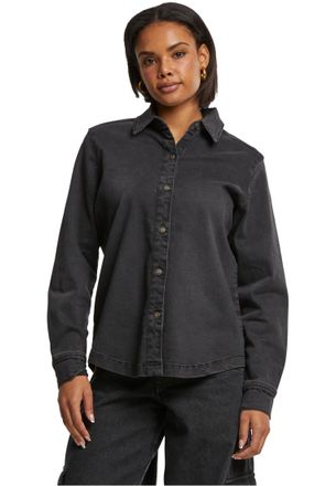 Urban Classics Ladies Denim Shirt Black Washed, S