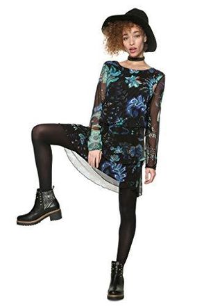 Desigual Robe Courte Femme Vest Machine 18WWVK97 s Noir, S