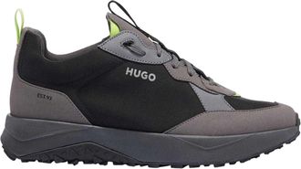 HUGO BOSS Hugo - Kane Runn Schuhe f&uuml;r Herren, Stoff, Zum Schn&uuml;ren (Schwarz)