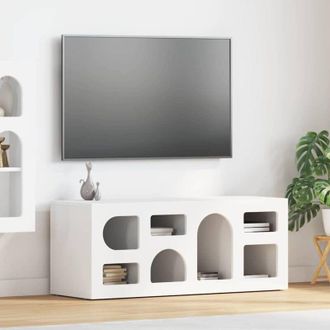 vidaXL vidaXL Meuble TV Blanc 100 x 35 x 40 cm Bois ding&eacute;nierie