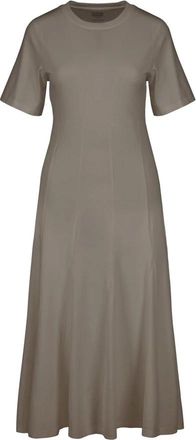 Bomboogie Femme, Robes, Gris, Taille: 38 FR Robe Longue en Coton