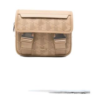 Lacoste Homme, Sacs, Beige, Taille: ONE Size Monogram Small Crossbody Bag