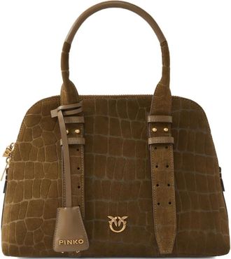 Pinko sac porté épaule à effet peau de crocodile - Vert