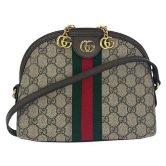 Gucci Pre-owned GG Supreme Ophidia Small Rounded Top Shoulder Bag - - Pre-owned - Damen - Braun - ONE SIZE