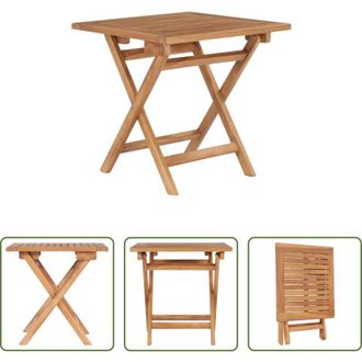 vidaXL Table ext&eacute;rieure - Table pliable de jardin 45x45x45 cm Bois de teck solide