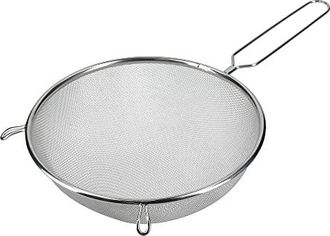 KitchenCraft Gro&szlig;es feinmaschiges Metall-K&uuml;chensieb, Edelstahl-Rundsieb, 25cm, 1 St&uuml;ck