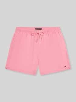 Tommy Hilfiger Regular Fit Badeshorts mit Logo-Stitching