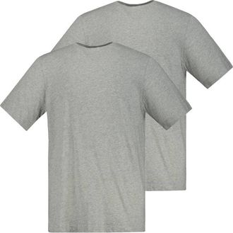JP1880 Herren L-8XL bis 8XL, T-Shirt im Doppelpack, Basic-Shirt aus Reiner Jerseyqualität, Rundhals, Bequeme Passform grau Melange 6XL 702637123-6XL
