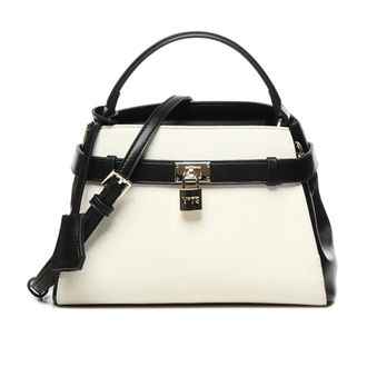 V° 73 Femme, Sacs, Blanc, Taille: ONE Size Sac en Grain avec Cadenas Personnalisé