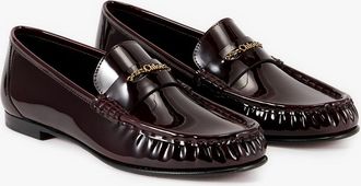 Chlo&eacute; Mocassins Loafers vernis en cuir