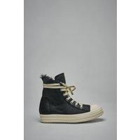 Rick Owens High Top Zebra Shearling Ramones Sneakers