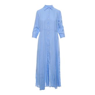 Bastoncino Femme, Robes, Bleu, Taille: 42 FR Longue Robe Chemisier
