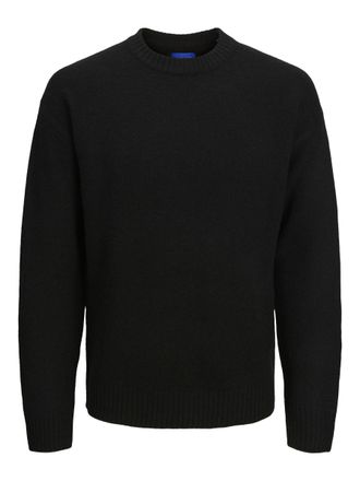 Jack & Jones Mens JOROLLIE Knit Crew Neck Strickpullover, Black, XXL