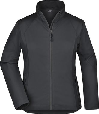 James & Nicholson Damen Softshell Jacke - Modische und sportliche Jacke aus elastischem Softshell | Farbe: black | Gr&ouml;sse: XXL