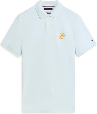 Tommy Hilfiger Poloshirt aus einem Baumwoll-Mesh mit Monogramm-Stickerei, Regular Fit in