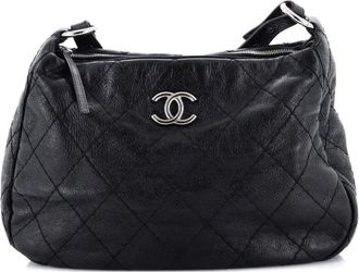 Chanel On The Road Quilted Leather hobo bag - Schwarz