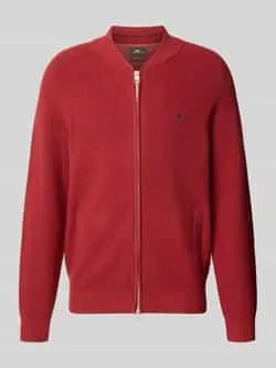 Fynch-Hatton Strickjacke mit Zweiwege-Rei&szlig;verschluss und Label-Stitching
