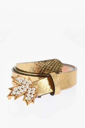 Dsquared2 Animal Effect Metallic Leather Belt 25mm size 85