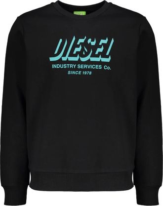 Diesel Homme, Sweatshirts et sweats &agrave; capuche, Noir, Taille: XL SweaT-shirt Moderne avec Graphique