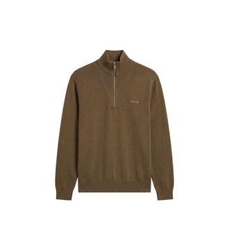 Calvin Klein Pull droit &agrave; col montant zipp&eacute;