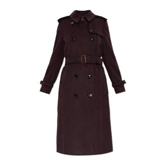 Burberry Femme, Manteaux, Violet, Taille: 34 FR Kensington Cashmere Coat