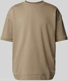 Lindbergh Oversized T-Shirt mit geripptem Rundhalsausschnitt