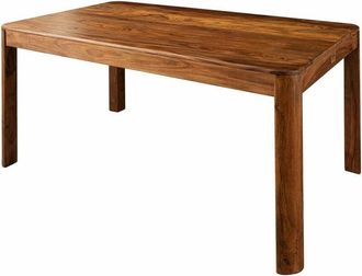 Massivmoebel24 Table &agrave; manger 140x90 Palissandre cir&eacute; Noisette TORONTO 223