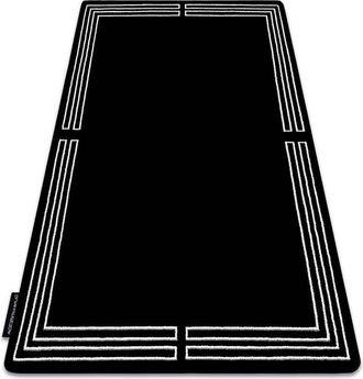 RugsX Teppich hampton Chick Rahmen schwarz black 160x220 cm