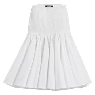 Jacquemus Femme, Jupes, Blanc, Taille: 38 FR La Jupe Agave Midi Skirt